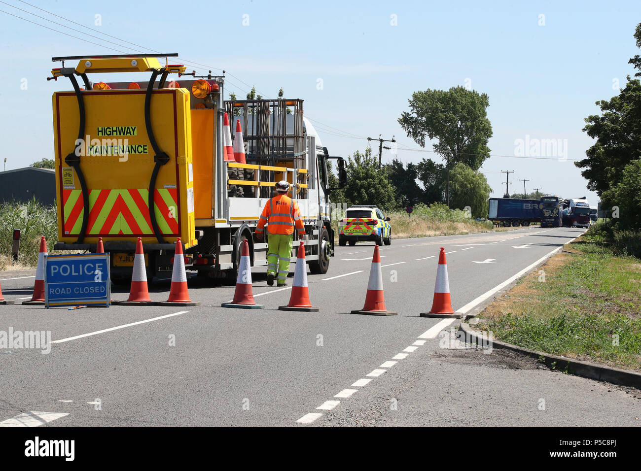 Lorry on a47 thorney toll hi-res stock photography and images - Alamy