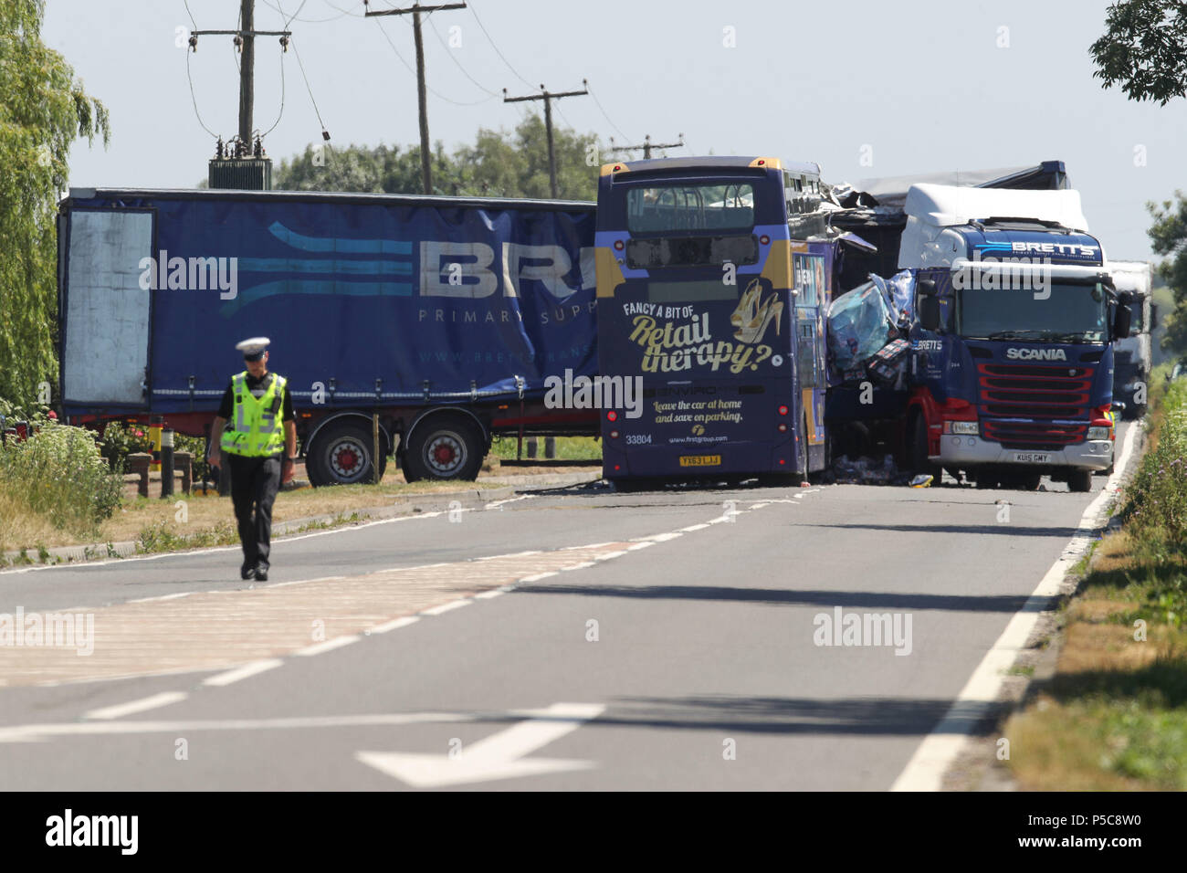 Lorry on a47 thorney toll hi-res stock photography and images - Alamy