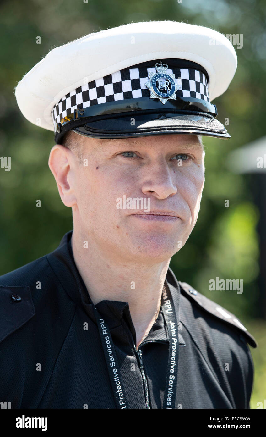 Inspector Jamie Langwith speaks to the media on the scene where two men ...