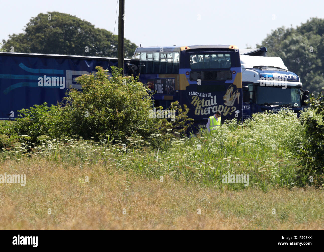 Lorry on a47 thorney toll hi-res stock photography and images - Alamy