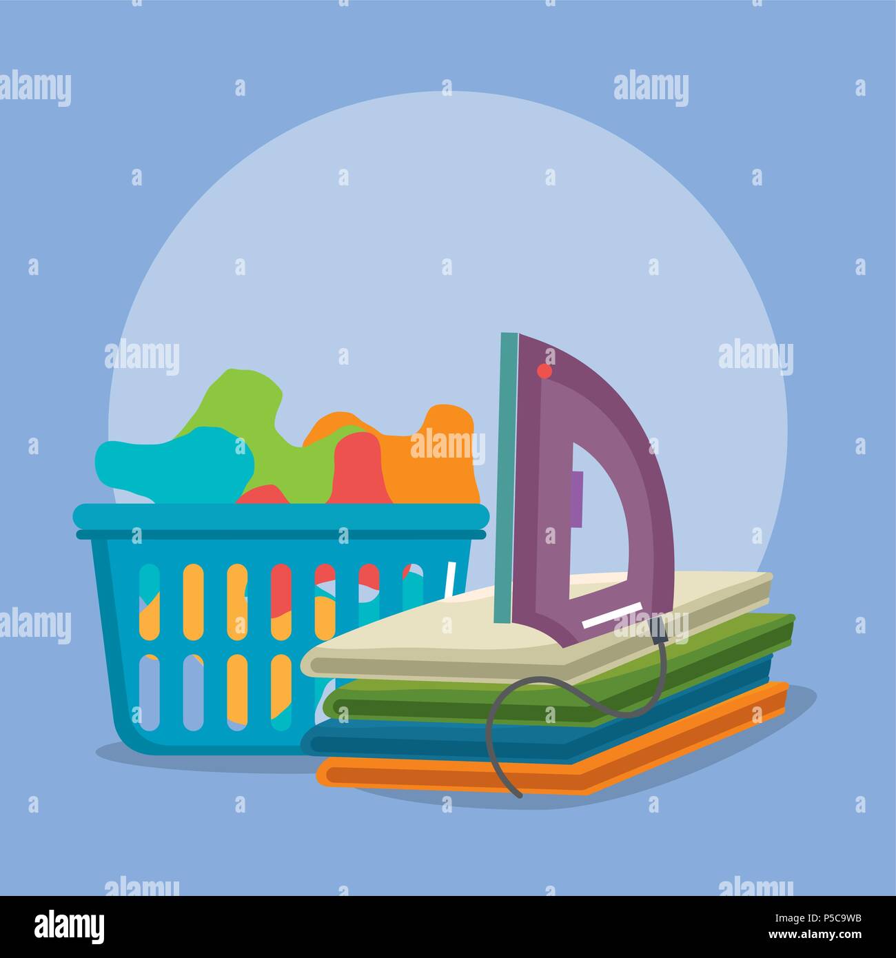 iron appliance with laundry service icons Stock Vector Image & Art - Alamy