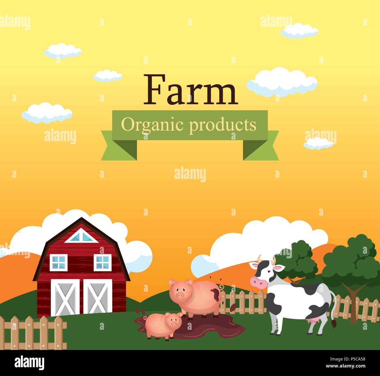 Healthy pigs Stock Vector Images - Alamy