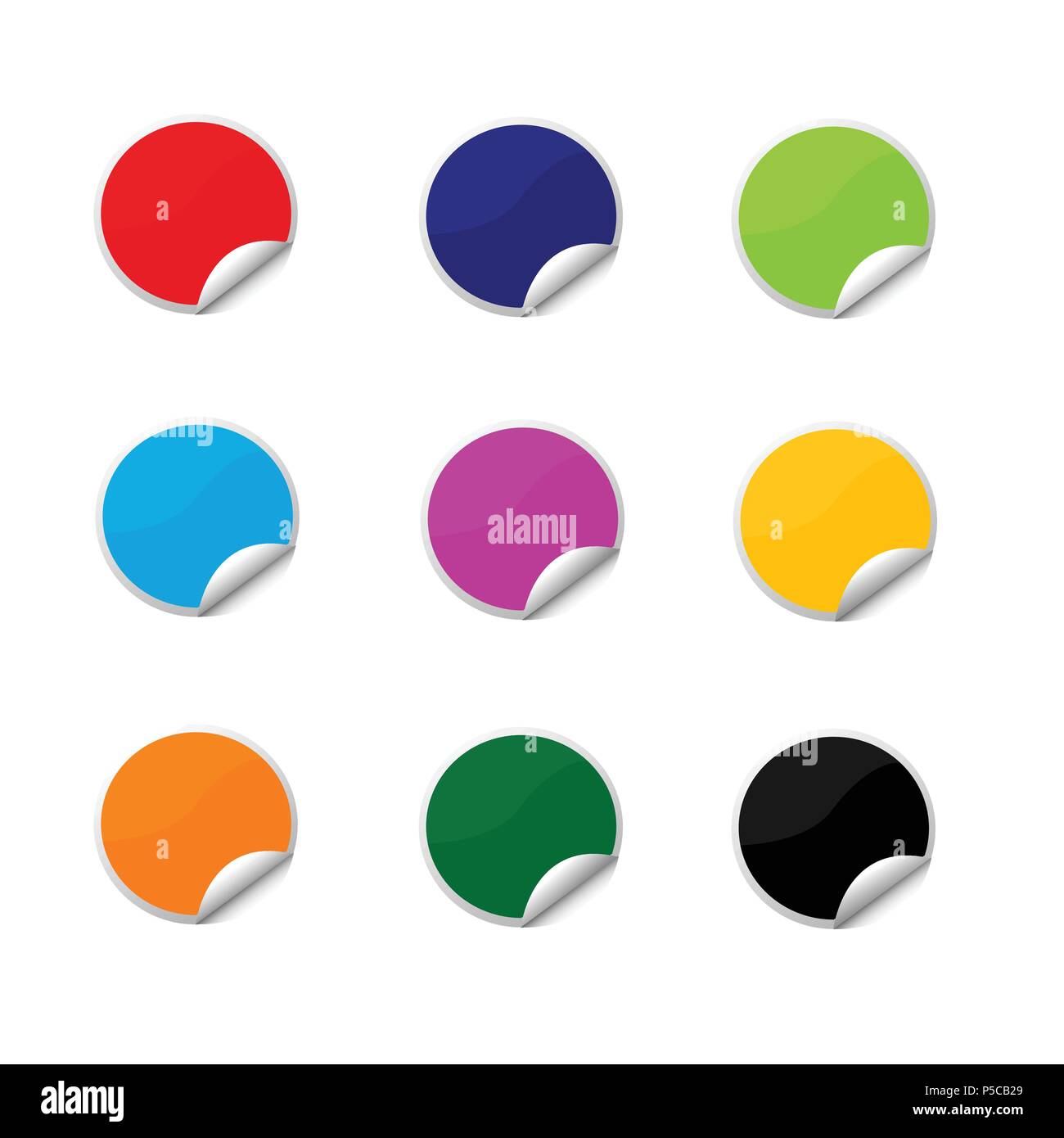 set of blank stickers Stock Vector Image & Art - Alamy