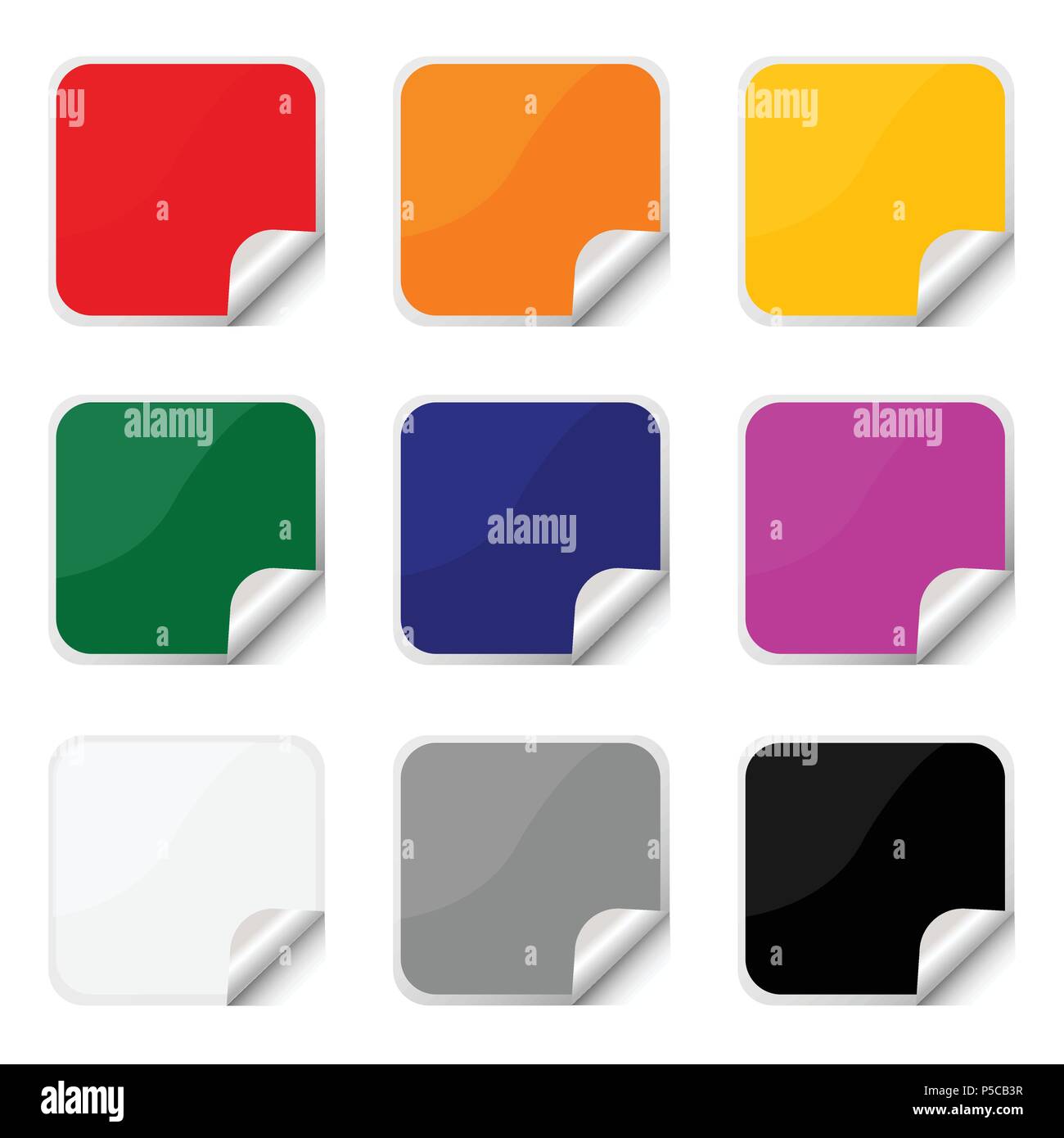 set of blank stickers Stock Vector Image & Art - Alamy