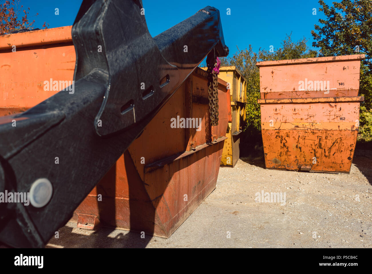Container loaded debris hi-res stock photography and images - Alamy