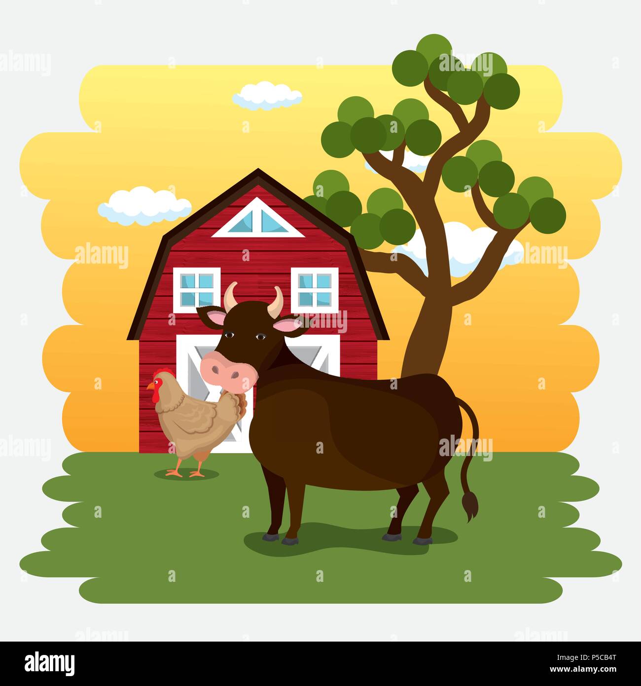 Farming holiday camp Stock Vector Images - Alamy