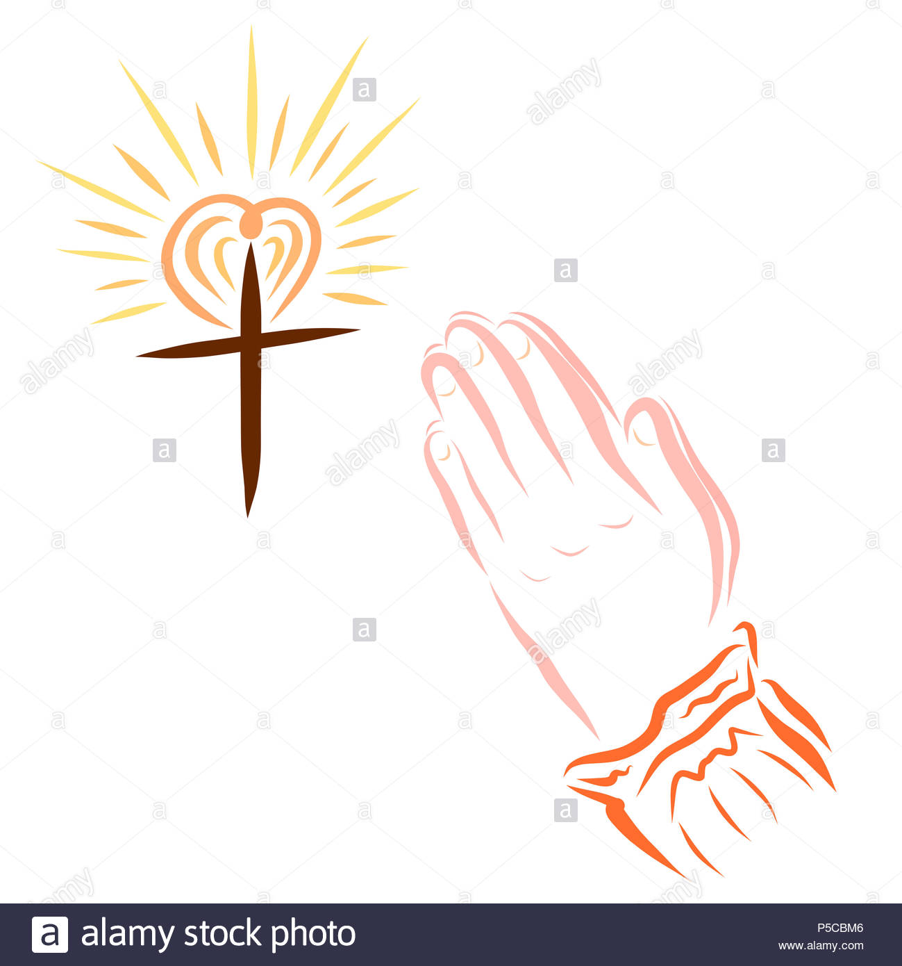 Praying Hands Cut Out Stock Images & Pictures - Alamy