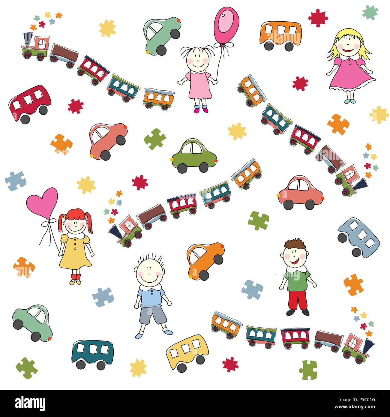 Boys girls kids on Stock Vector Images - Alamy