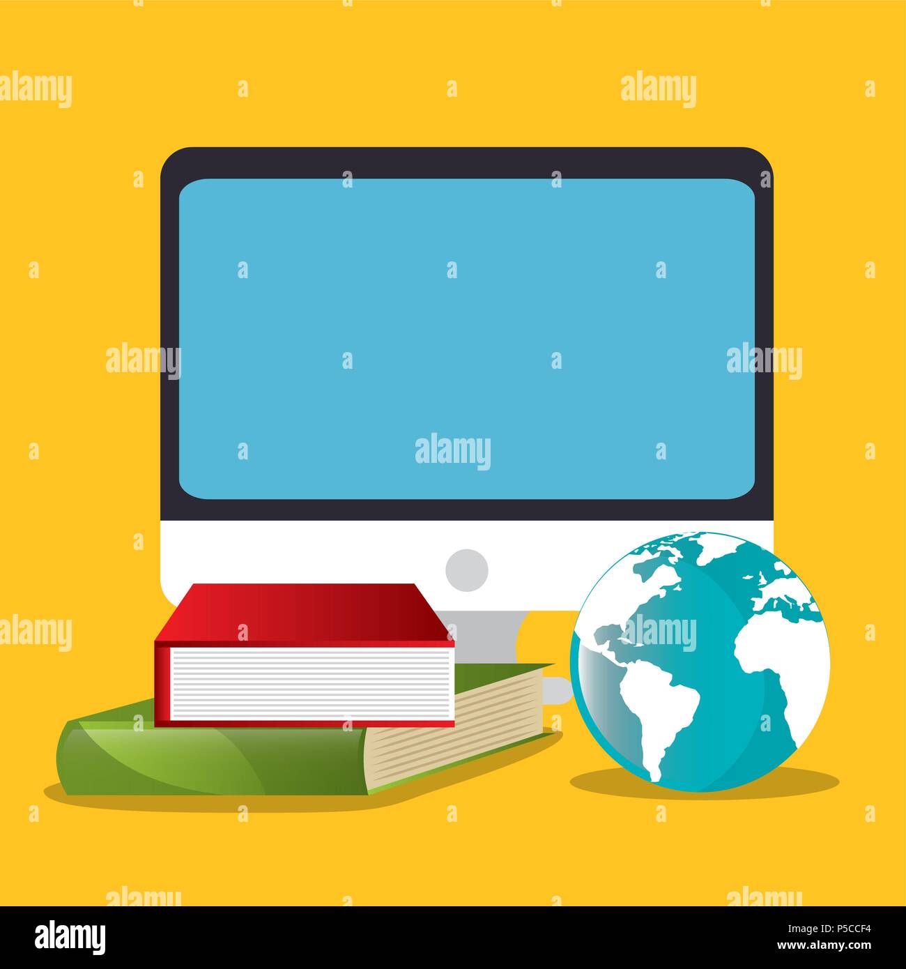 electronic learning with computer Stock Vector Image & Art - Alamy