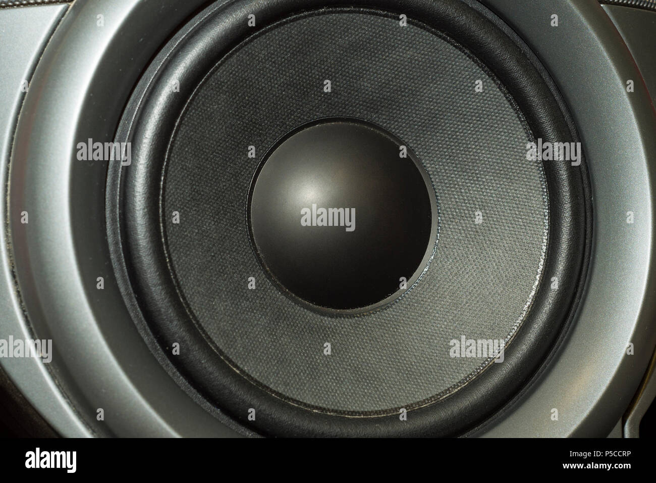 speaker music Detail shot of some old round speakers Stock Photo - Alamy