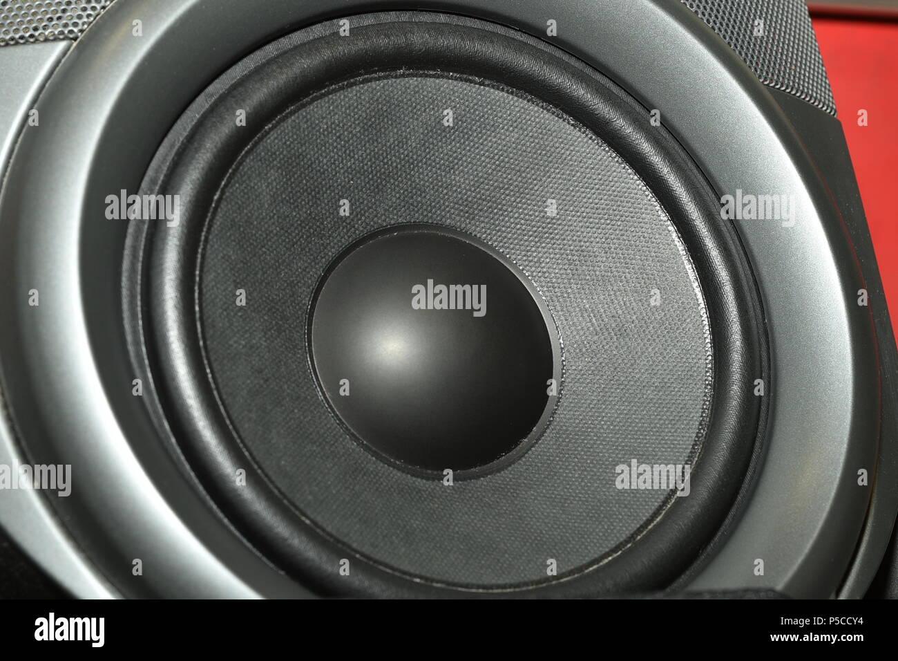 speaker music Detail shot of some old round speakers Stock Photo - Alamy