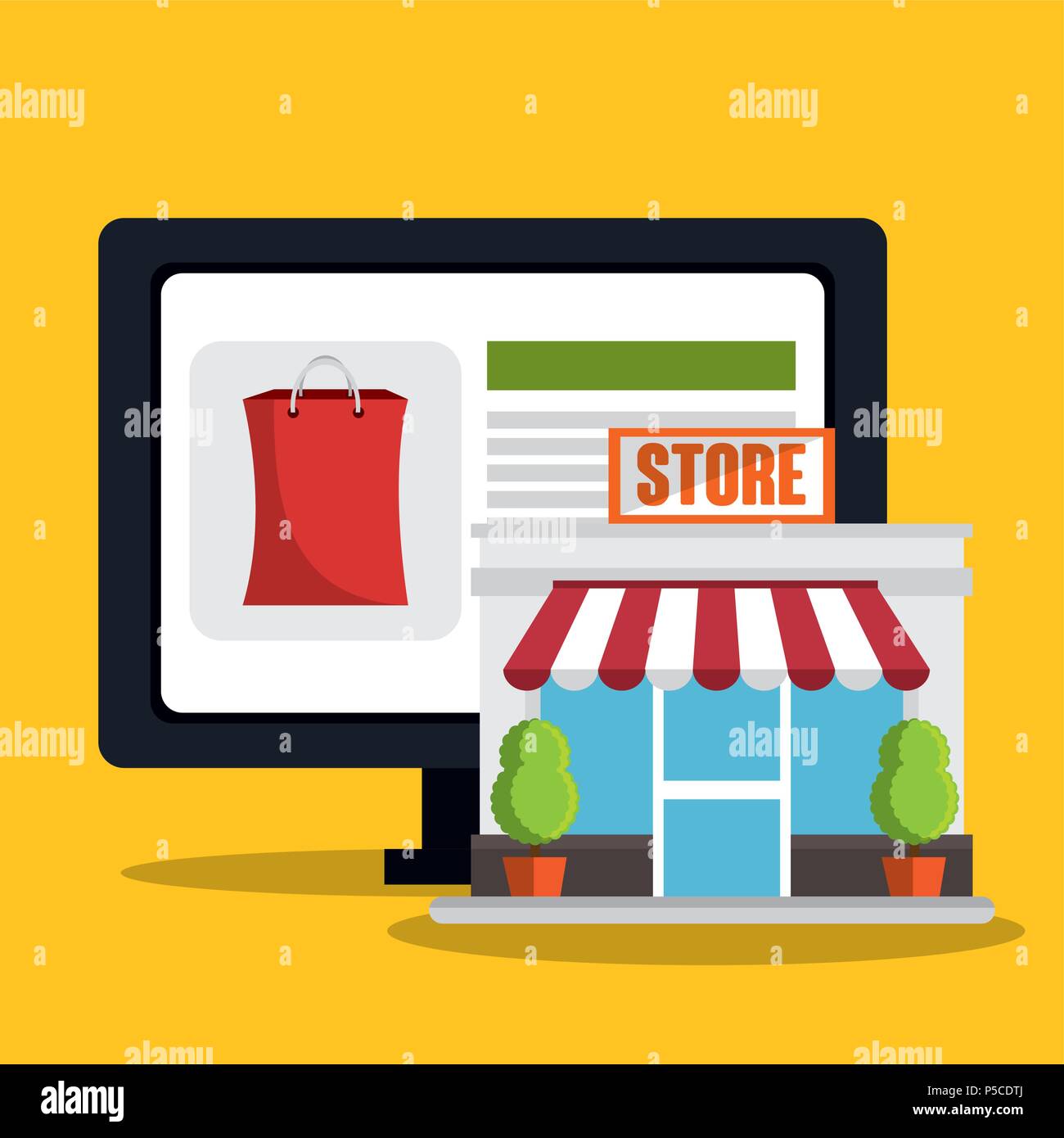 electronic commerce with computer Stock Vector Image & Art - Alamy