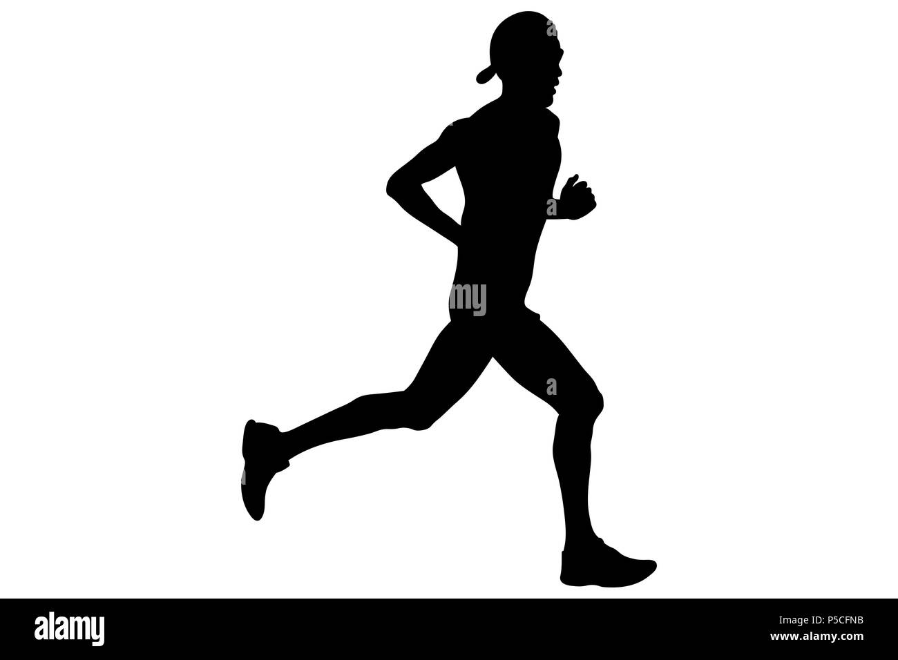 Silhouette man winner in Cut Out Stock Images & Pictures - Alamy
