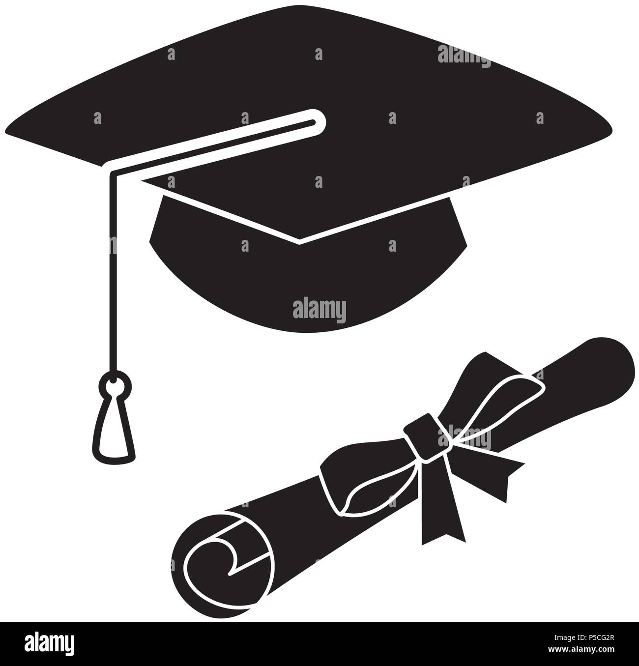 Education certificate illustration vector Stock Vector Images - Alamy