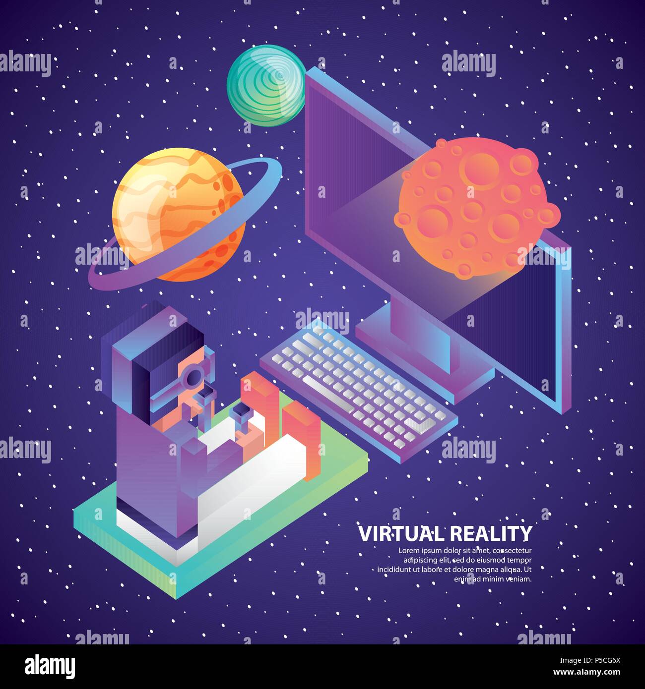 Immersion in nature Stock Vector Images - Alamy