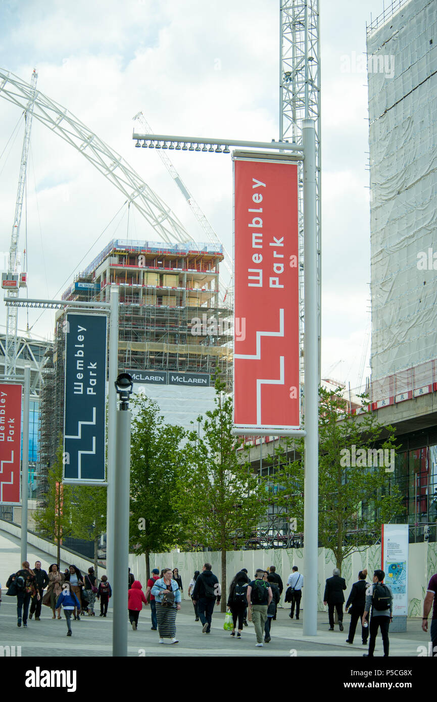 Wembley Park Olympic Way Stock Photo - Alamy