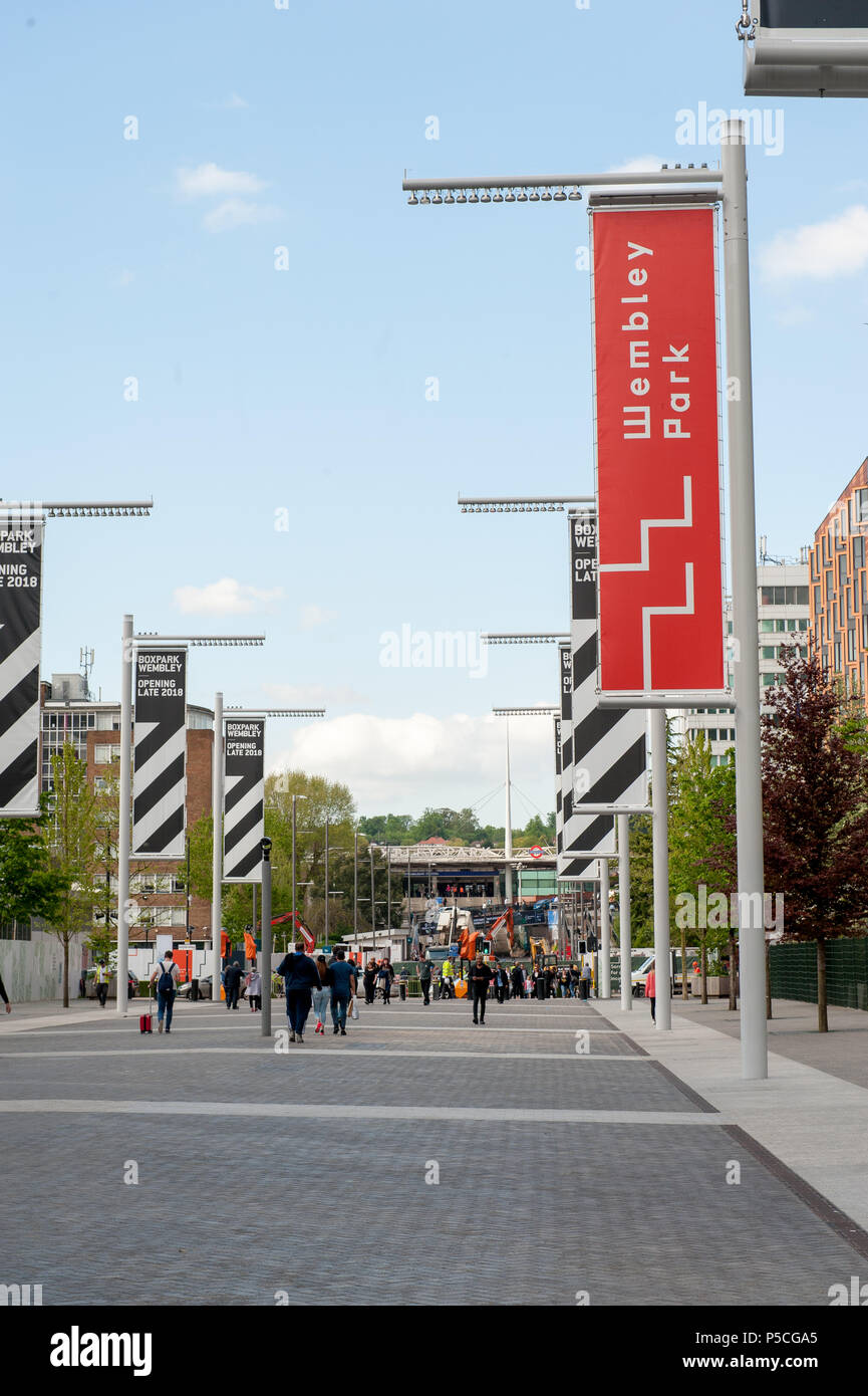 Wembley Park Olympic Way Stock Photo - Alamy