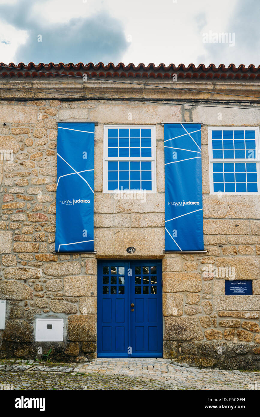 Facade entrance of Jewish Museum of Belmonte, Museu Judaico de Belmonte ...