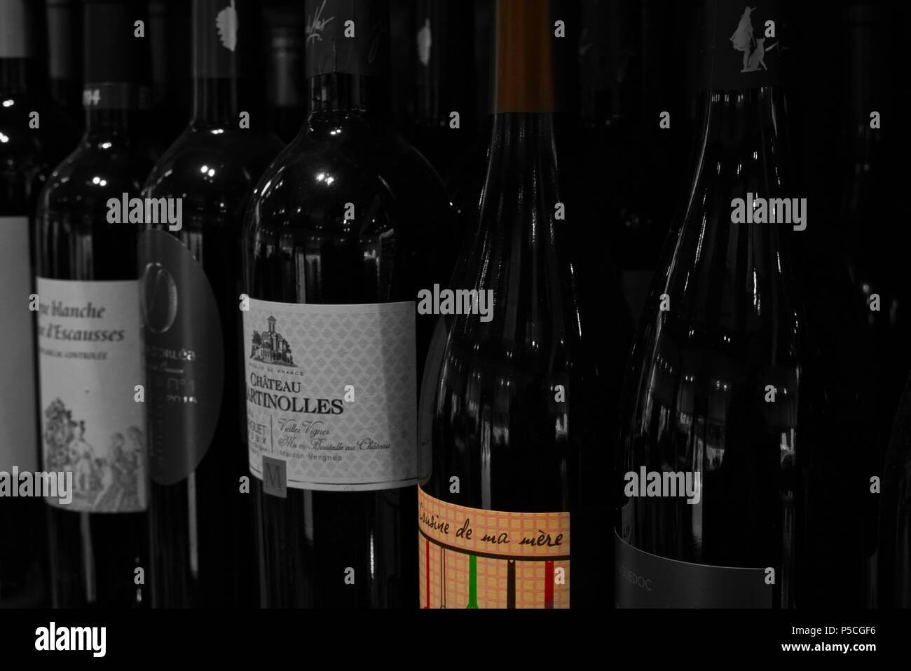 Bottles of Wine Stock Photo - Alamy
