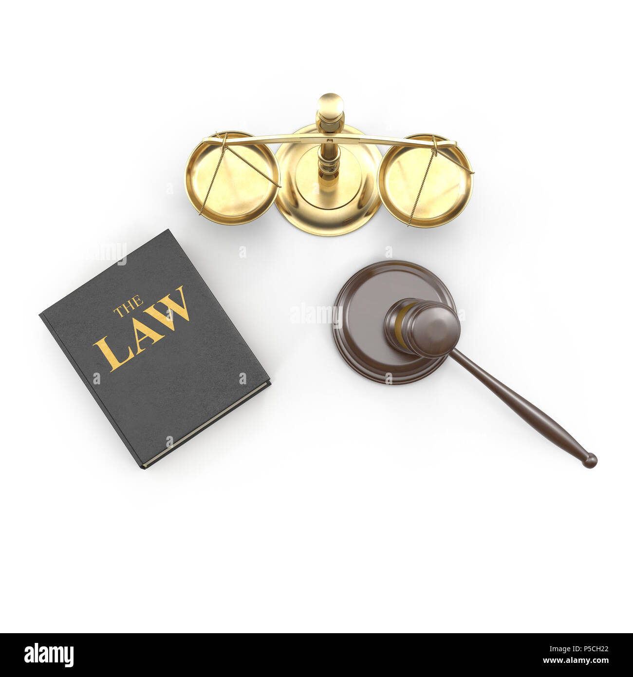 Gavel book scales Cut Out Stock Images & Pictures - Alamy