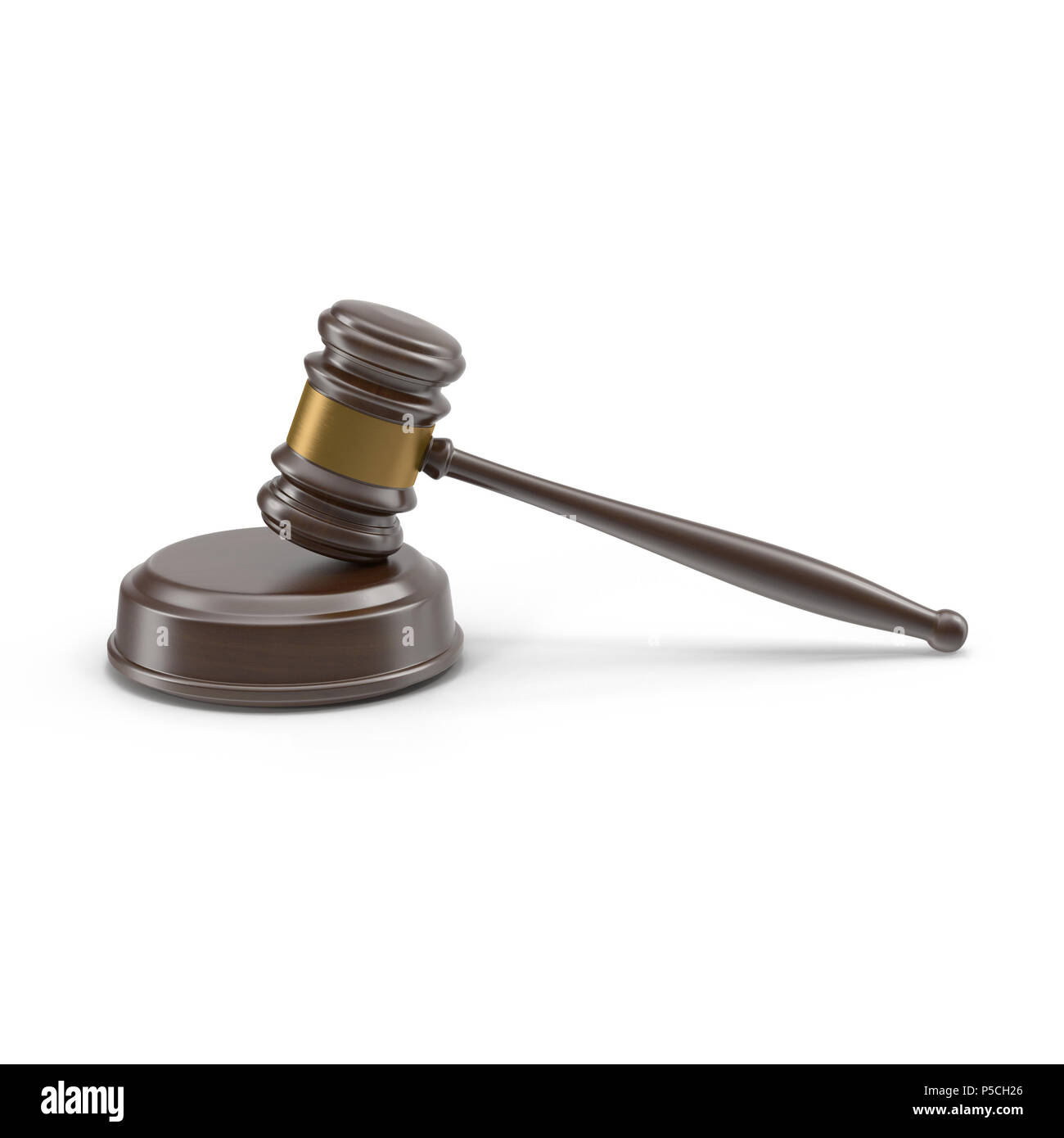 wooden Judge gavel isolated on white, 3D illustration Stock Photo - Alamy