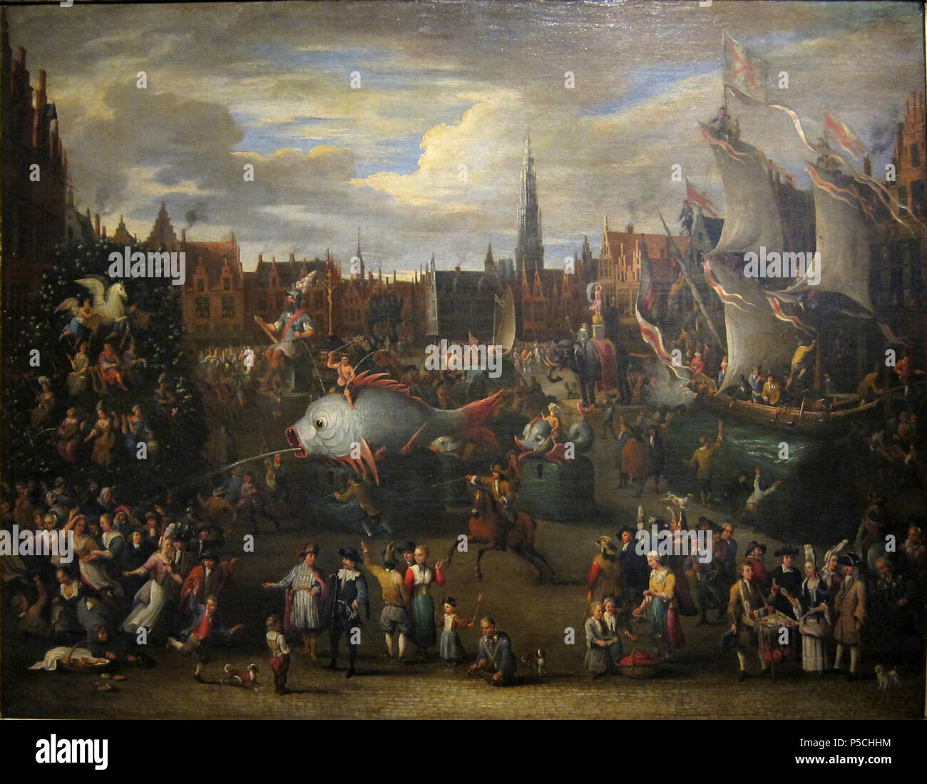 English: The Ommegang in Antwerp 1697. N/A 81 Alexander van Bredael - The Ommegang in Antwerp ...