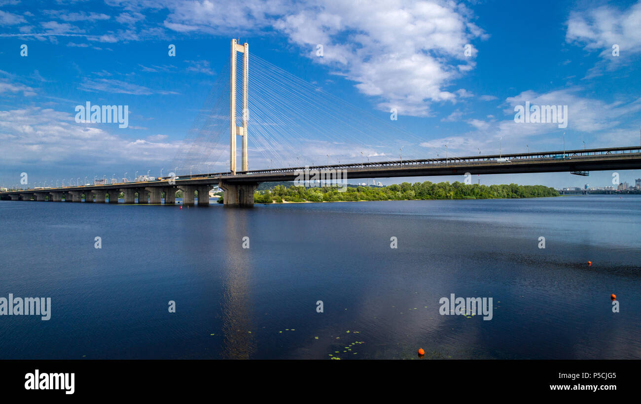 Aerial view of the South Bridge. Aerial view of South subway cable ...