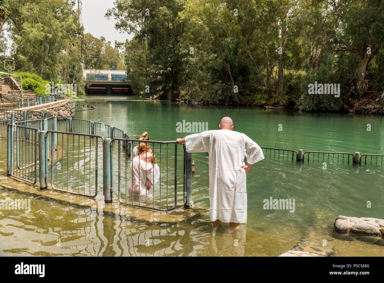 Yardenit, Israel- May 6, 2018 : Yardenit baptism site on a Jordan River ...
