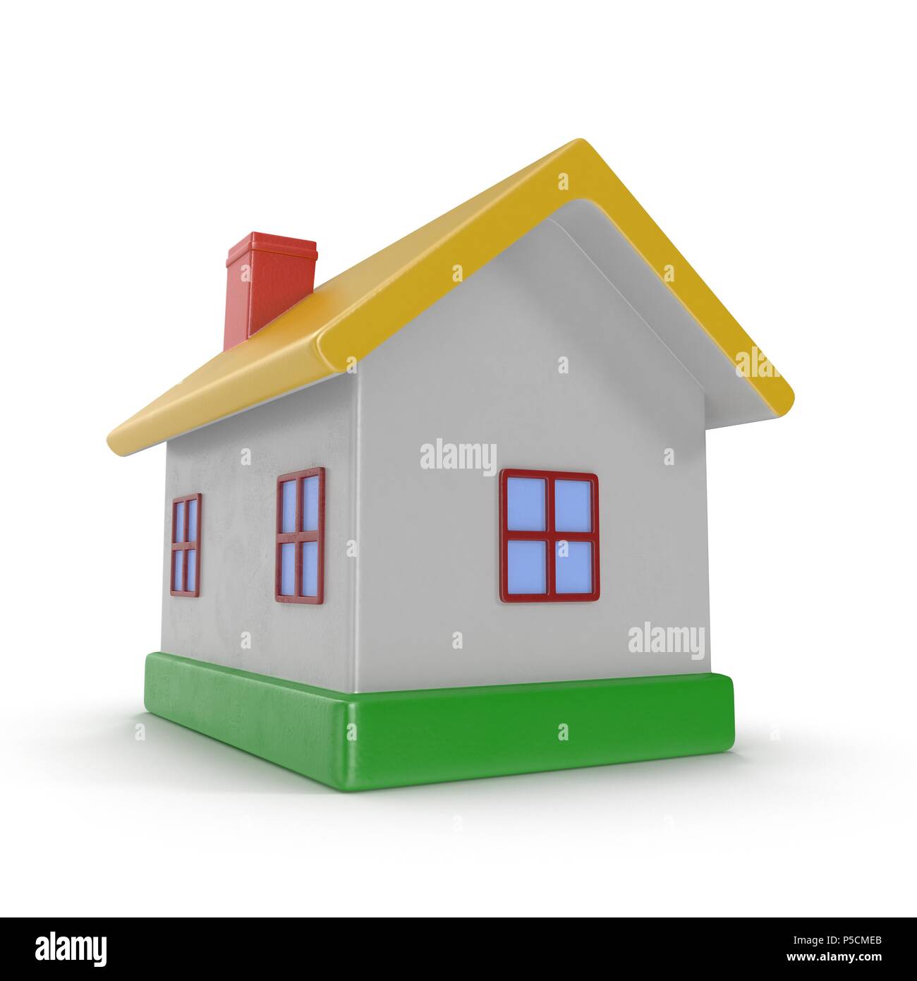 Toy House on white. 3D illustration Stock Photo - Alamy