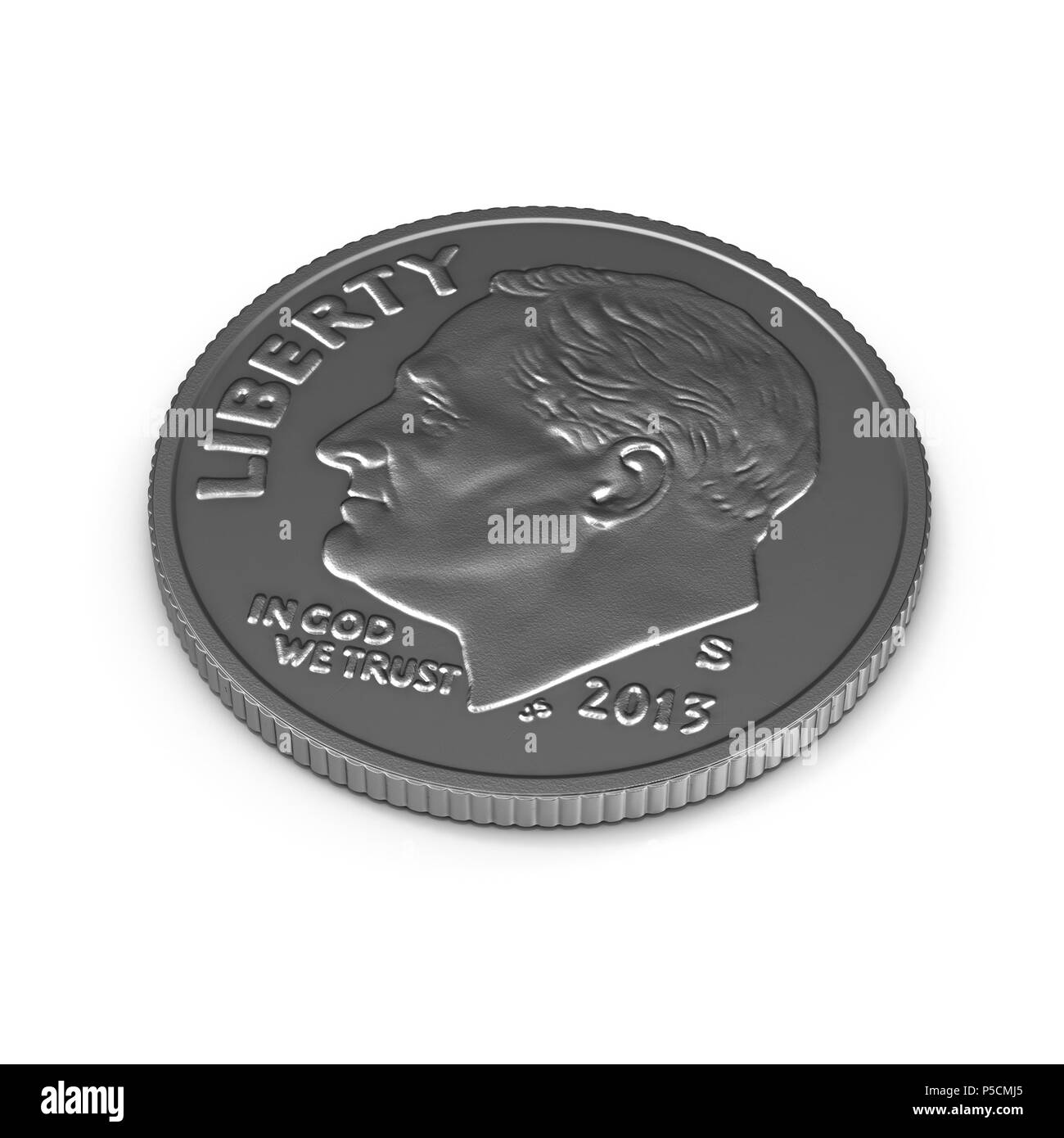American 10 cents coin Cut Out Stock Images & Pictures - Alamy