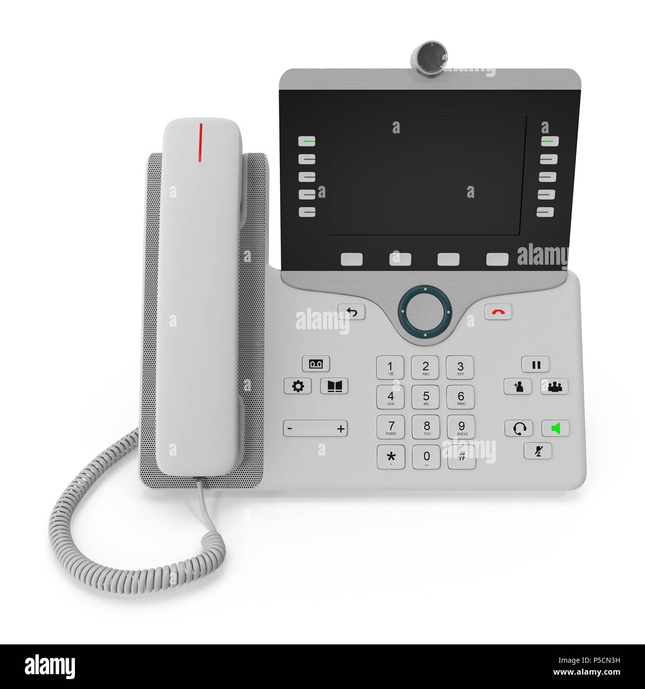 IP phone on a white. 3D illustration Stock Photo - Alamy