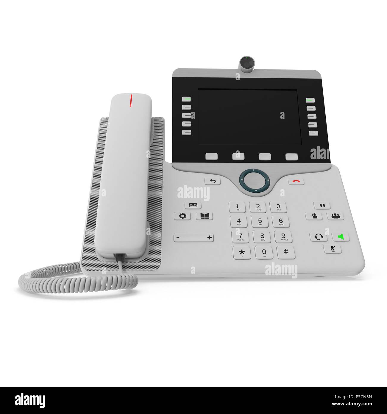 IP phone on a white. 3D illustration Stock Photo - Alamy