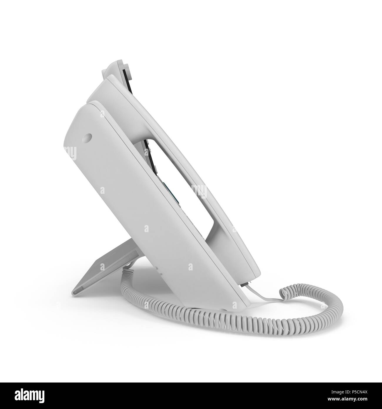 VOIP phone IP phone isolated on a white. 3D illustration Stock Photo ...