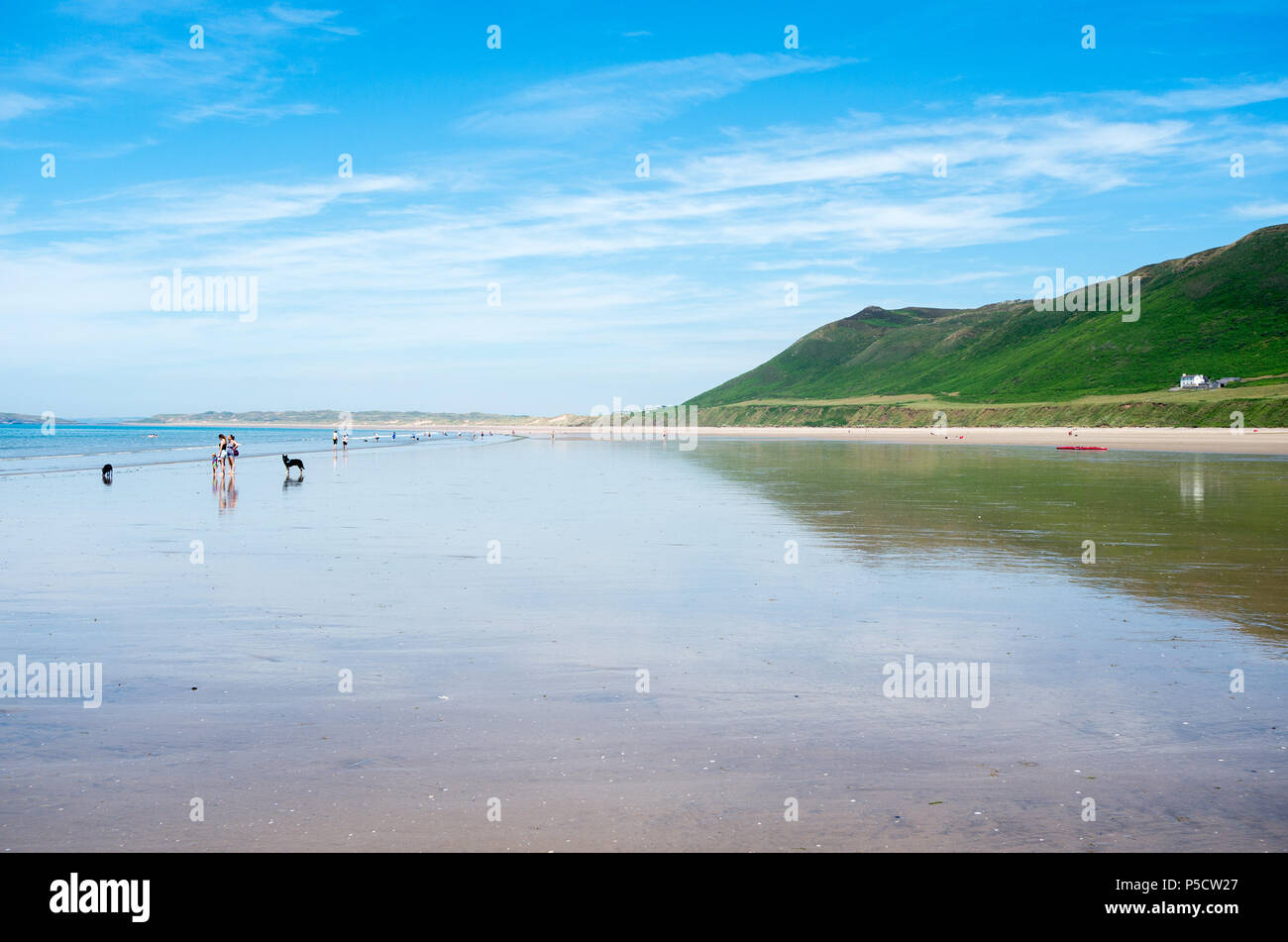 Rhossili bay, summer Stock Photo - Alamy