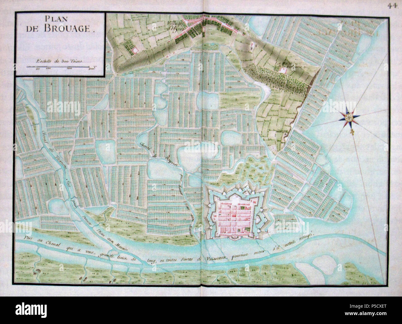Map of Brouage harbour 17th century. N/A 242 Brouage-IMG 7002 Stock ...