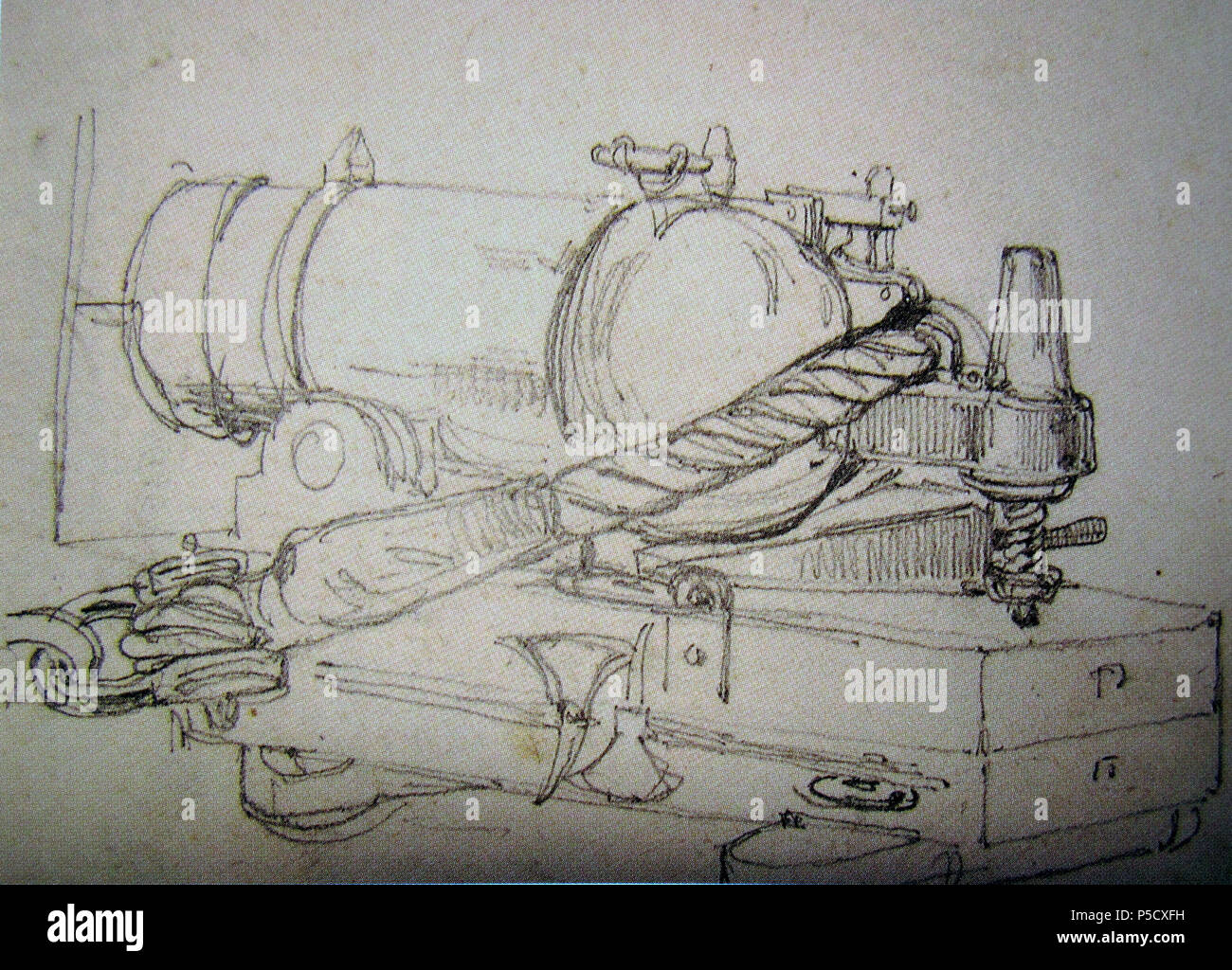 Carronade aboard the French frigate Médée during the Battle of Veracruz ...