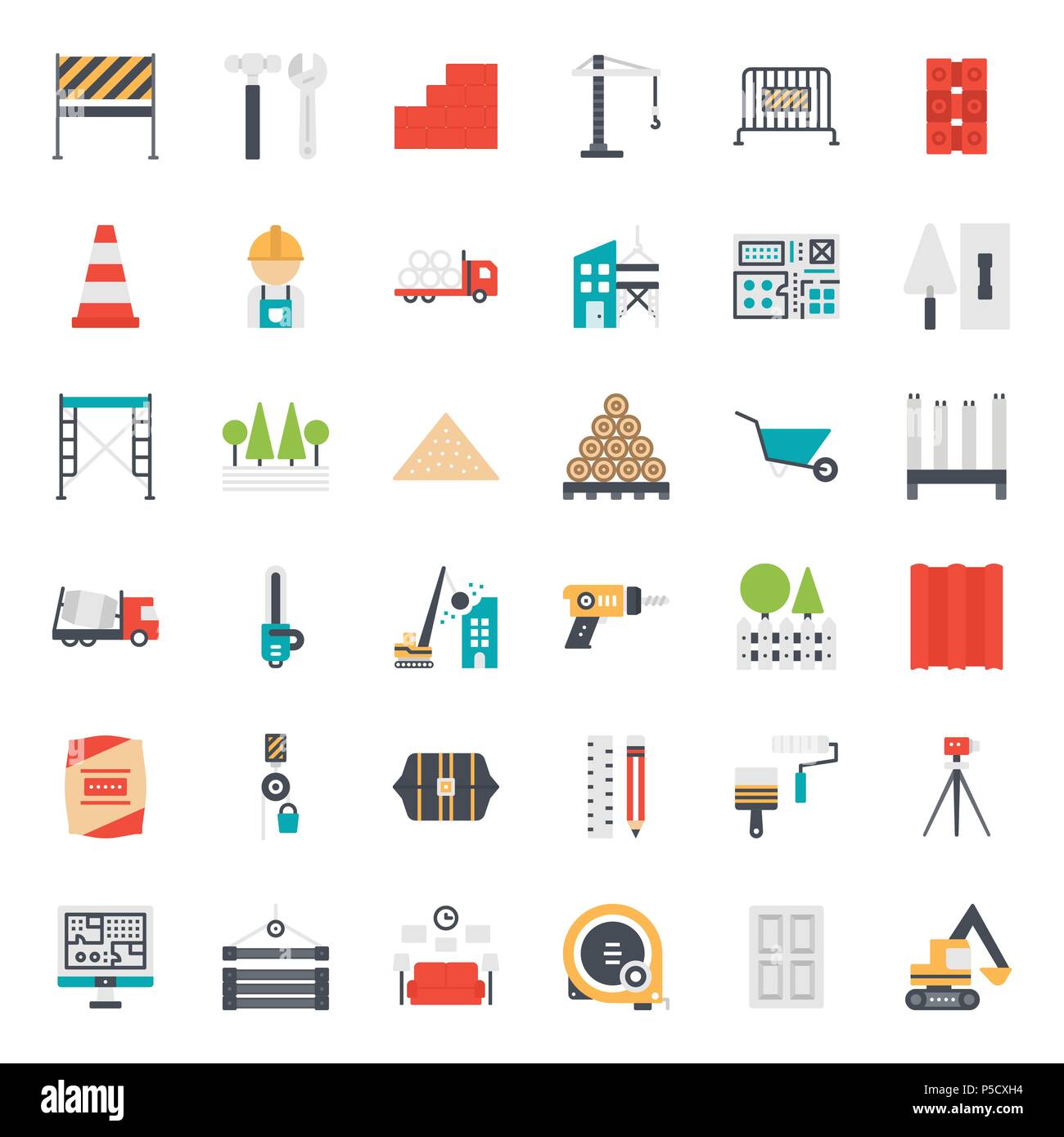 Crane roof construction Stock Vector Images - Alamy