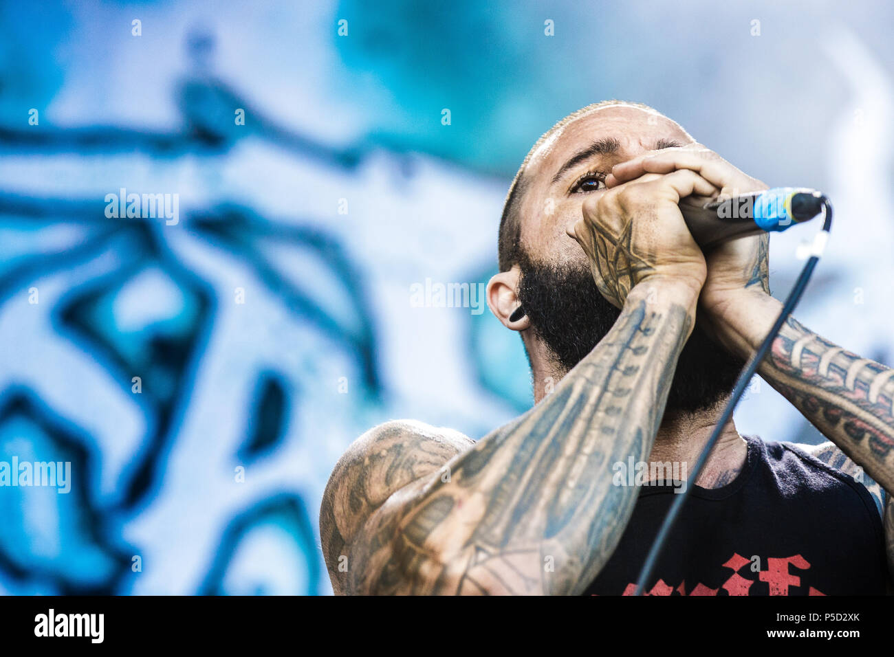 Denmark, Copenhagen - June 23, 2018. The American death metal band ...
