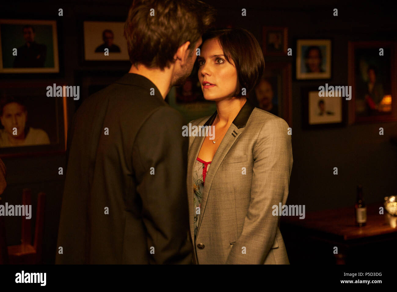 THE SPLIT, from left: Matthew Baynton (back to camera), Annabel Scholey ...