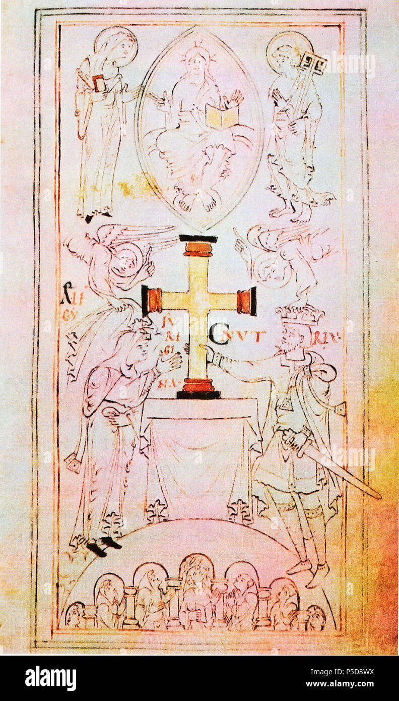 King cnut manuscript hi-res stock photography and images - Alamy