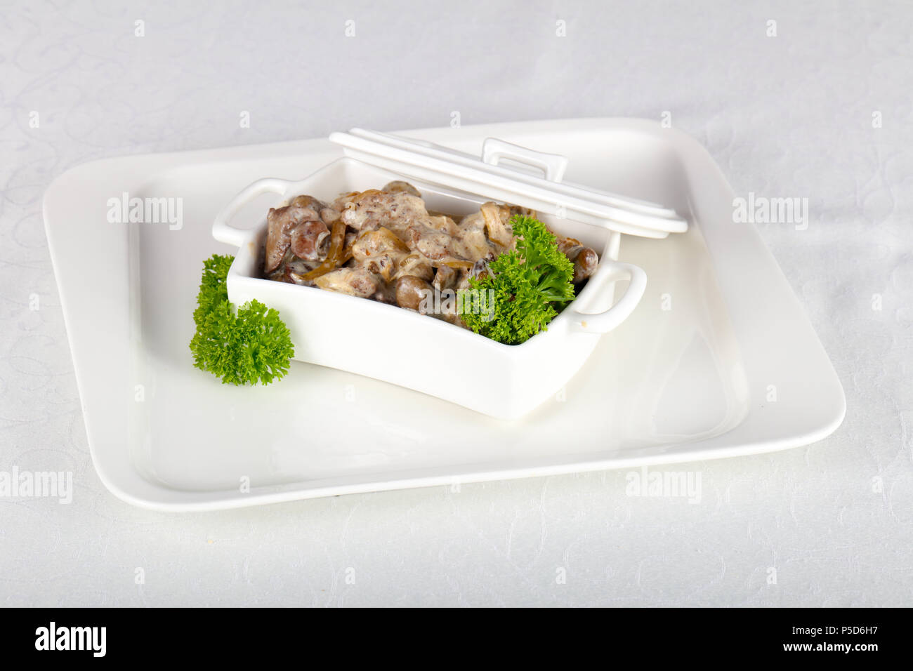 Baked Chicken offals Stock Photo - Alamy