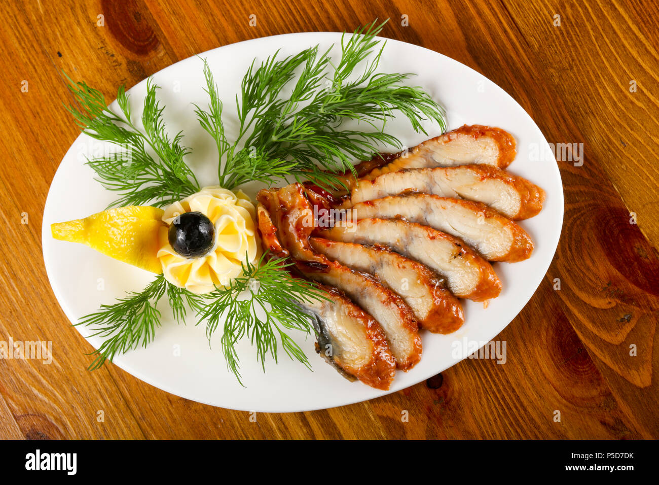 Eel sashimi with butter Stock Photo - Alamy