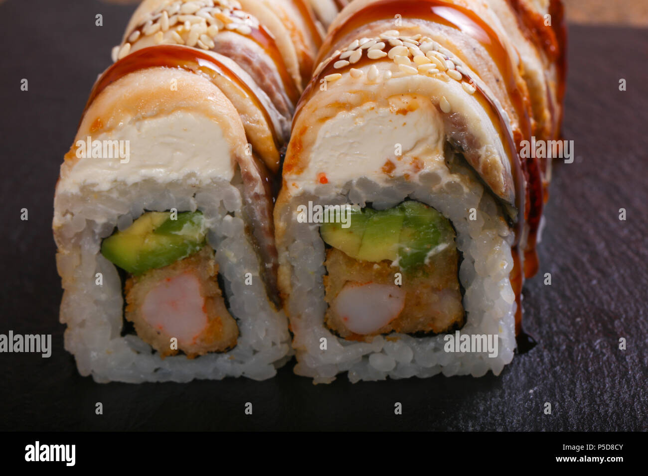 Tradittional Japan Eel roll Stock Photo - Alamy