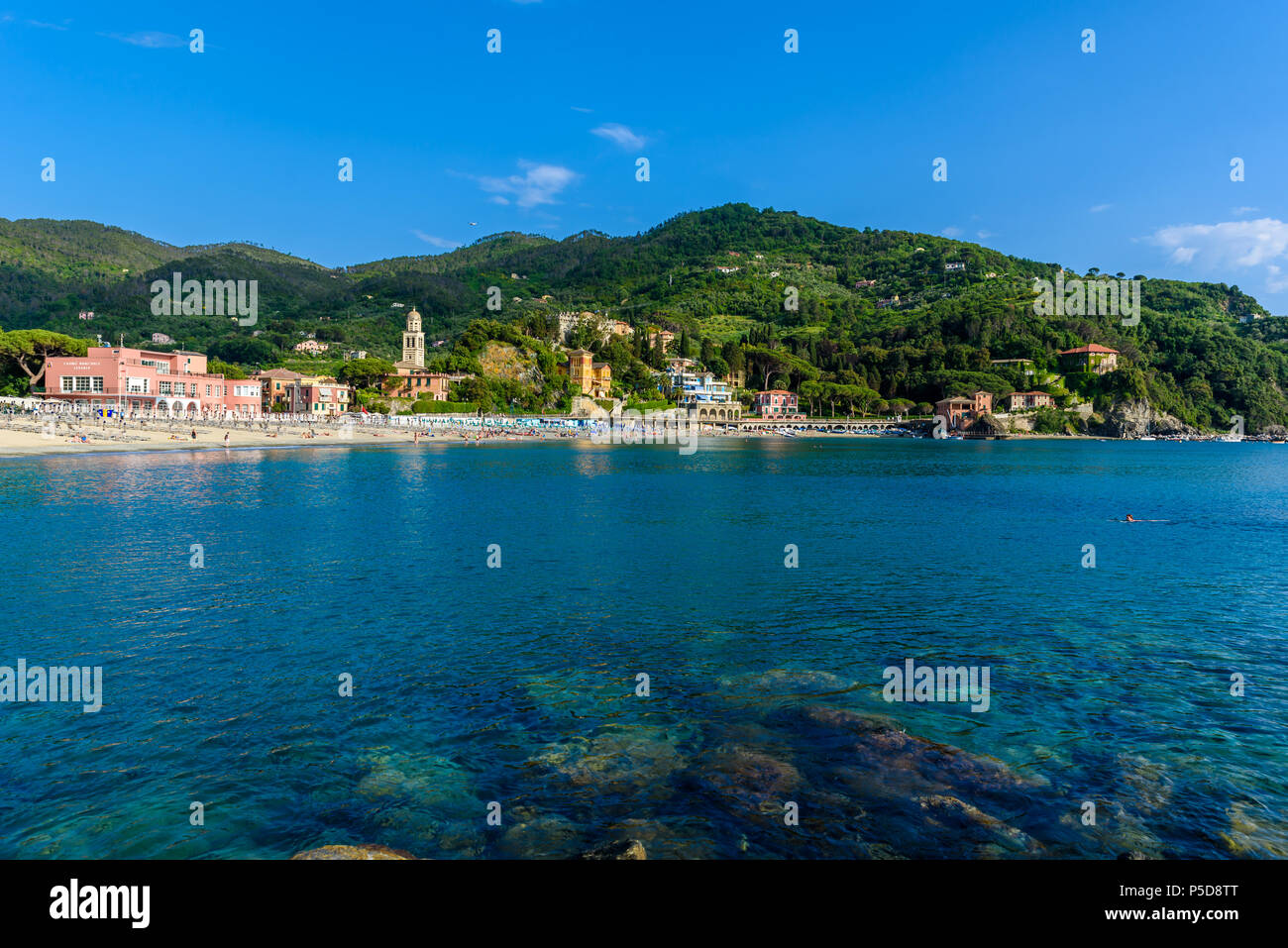 Levanto - town in Liguria, close to Cinque Terre in Italy. Scenic ...
