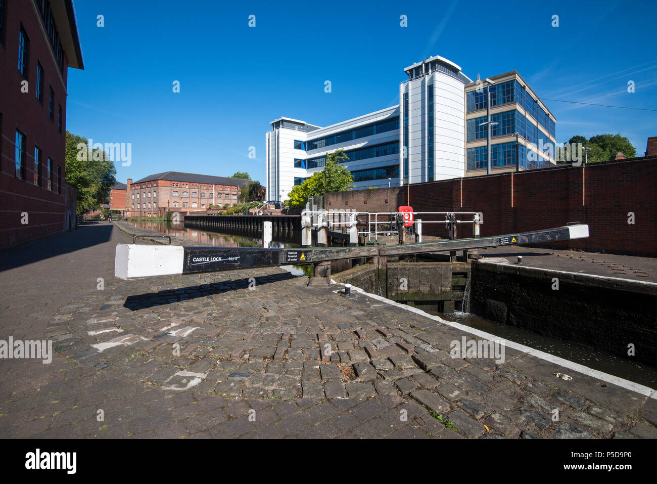 A Canal Lock on the Waterfront in Nottingham City Centre ...