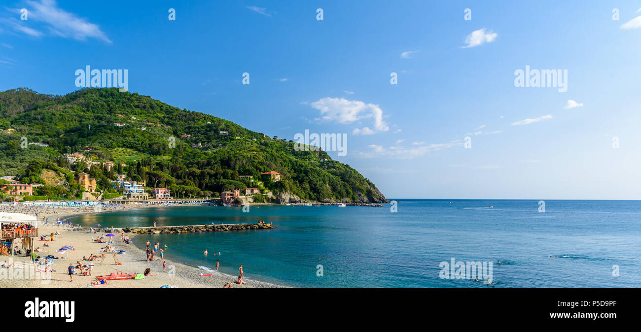 Levanto - town in Liguria, close to Cinque Terre in Italy. Scenic ...
