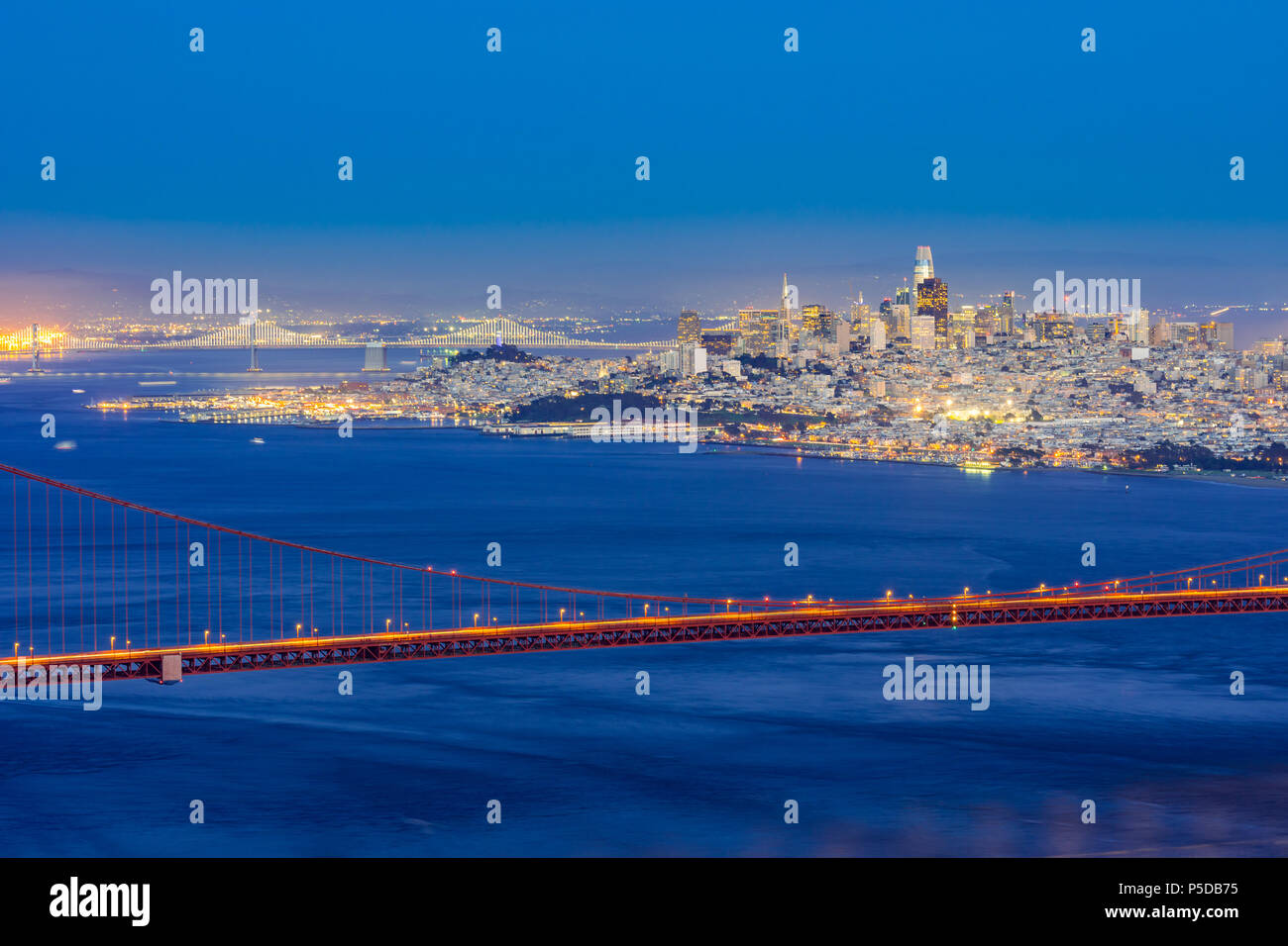 Golden Gate bridge in San Francisco California USA West Coast of ...