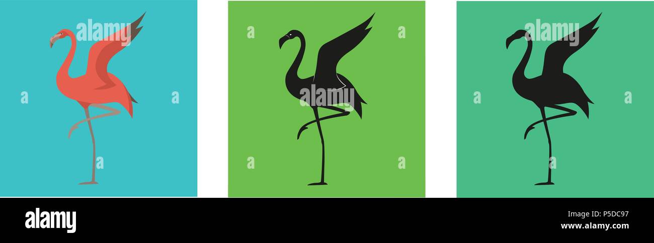 Flamingo Icon Variation Stock Vector Image & Art - Alamy