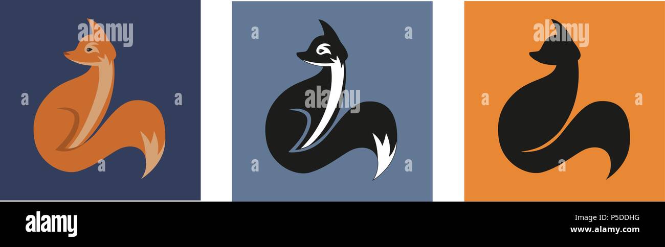 Simple fox shape hi-res stock photography and images - Alamy