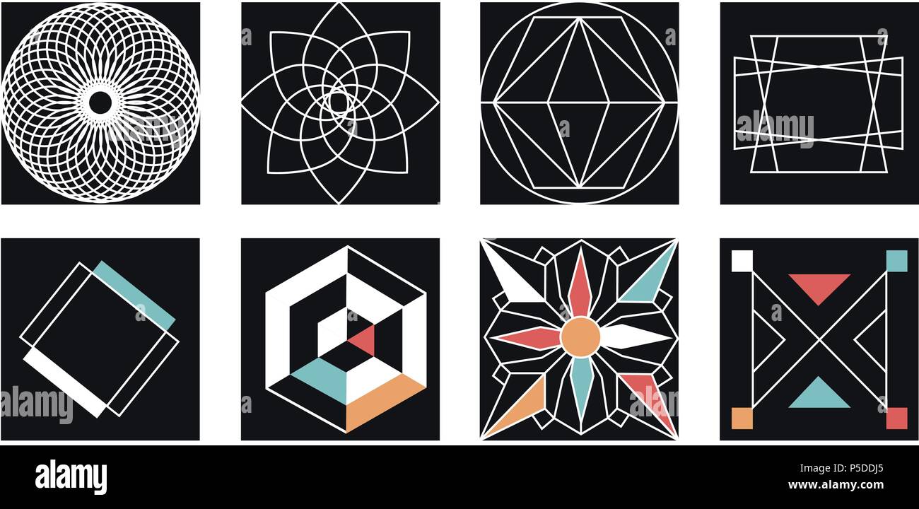 Geometric Symbols Collection Stock Vector Image & Art - Alamy